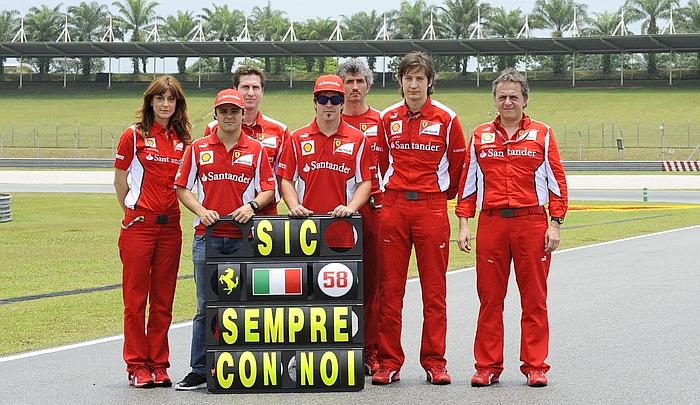 Anche la Ferrari ricorda il Sic Anche la Ferrari ricorda il Sic